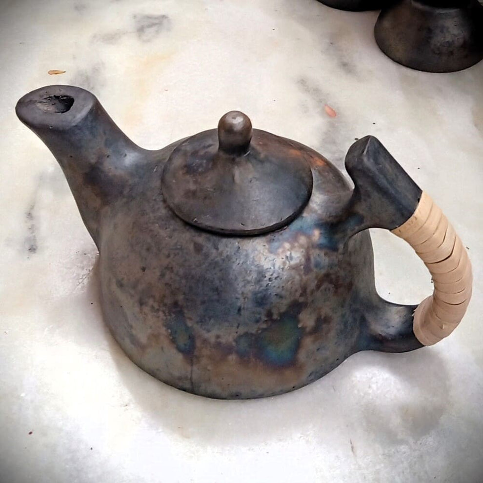 Longpi Black Pottery Hemispherical Tea Set – Terracotta by Sachii