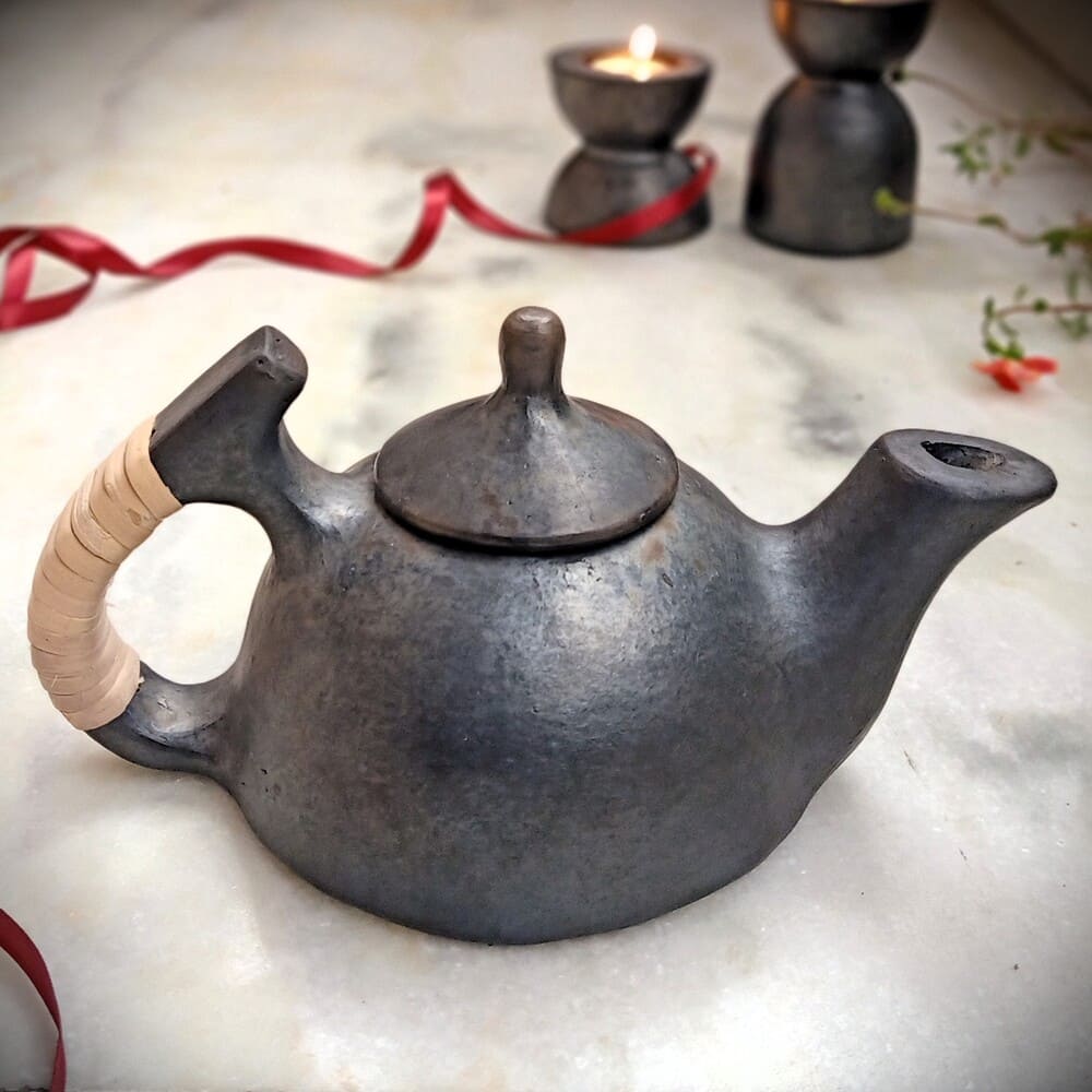 Longpi Black Pottery Hemispherical Tea Set – Terracotta by Sachii