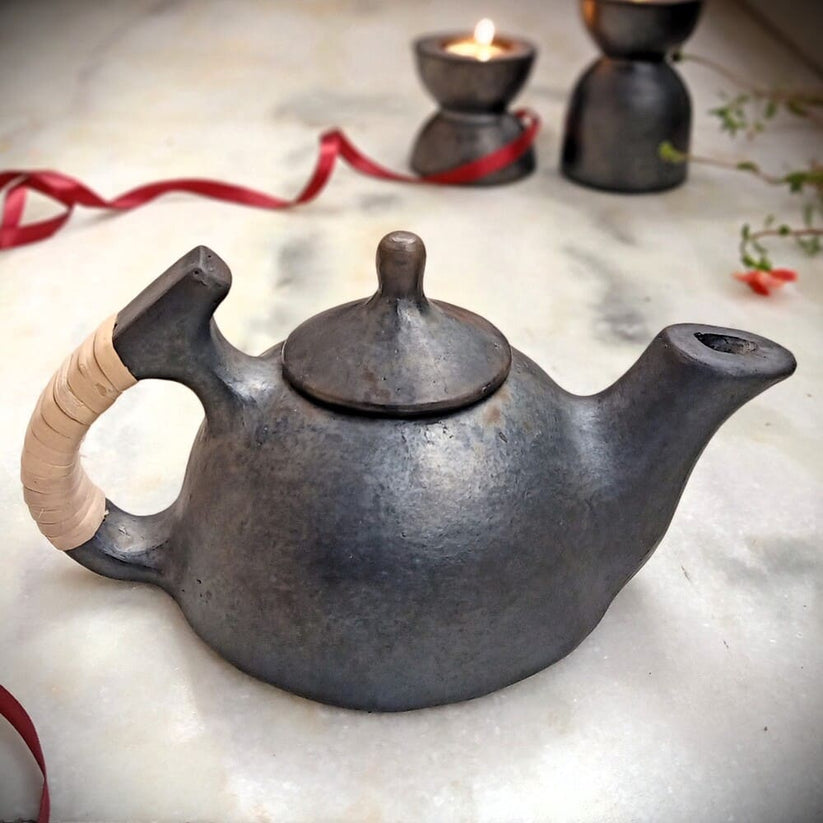 Longpi Black Pottery Hemispherical Tea Set – Terracotta by Sachii