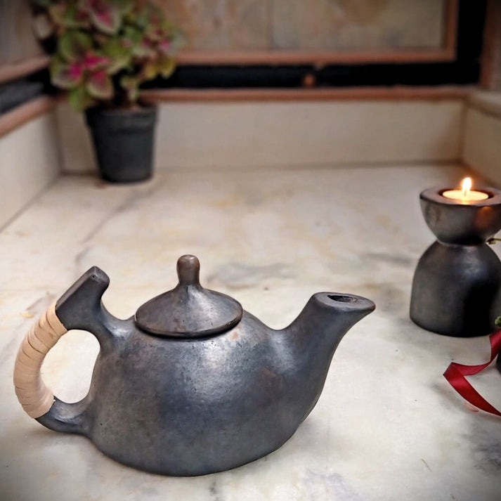 Longpi Black Pottery Hemispherical Tea Set – Terracotta by Sachii