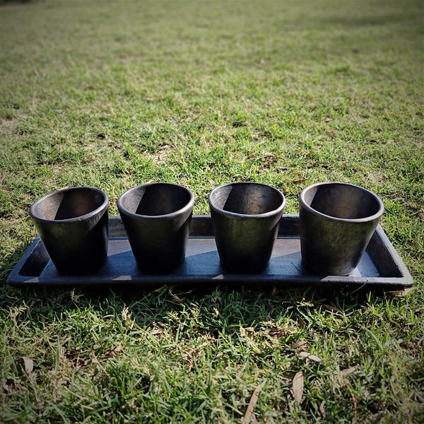Longpi Black Pottery Tray Long – Terracotta by Sachii