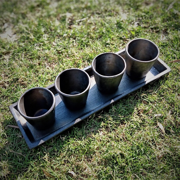 Longpi Black Pottery Tray Long – Terracotta by Sachii