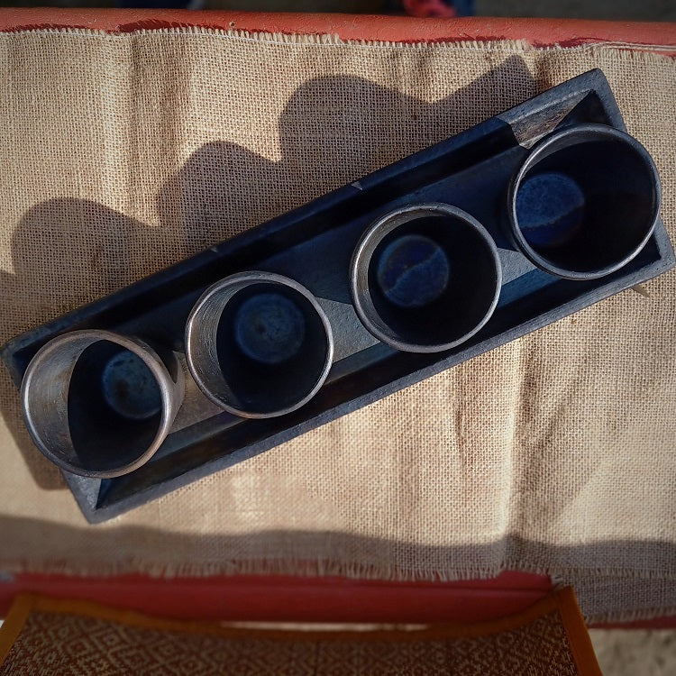 Longpi Black Pottery Tray Long – Terracotta by Sachii